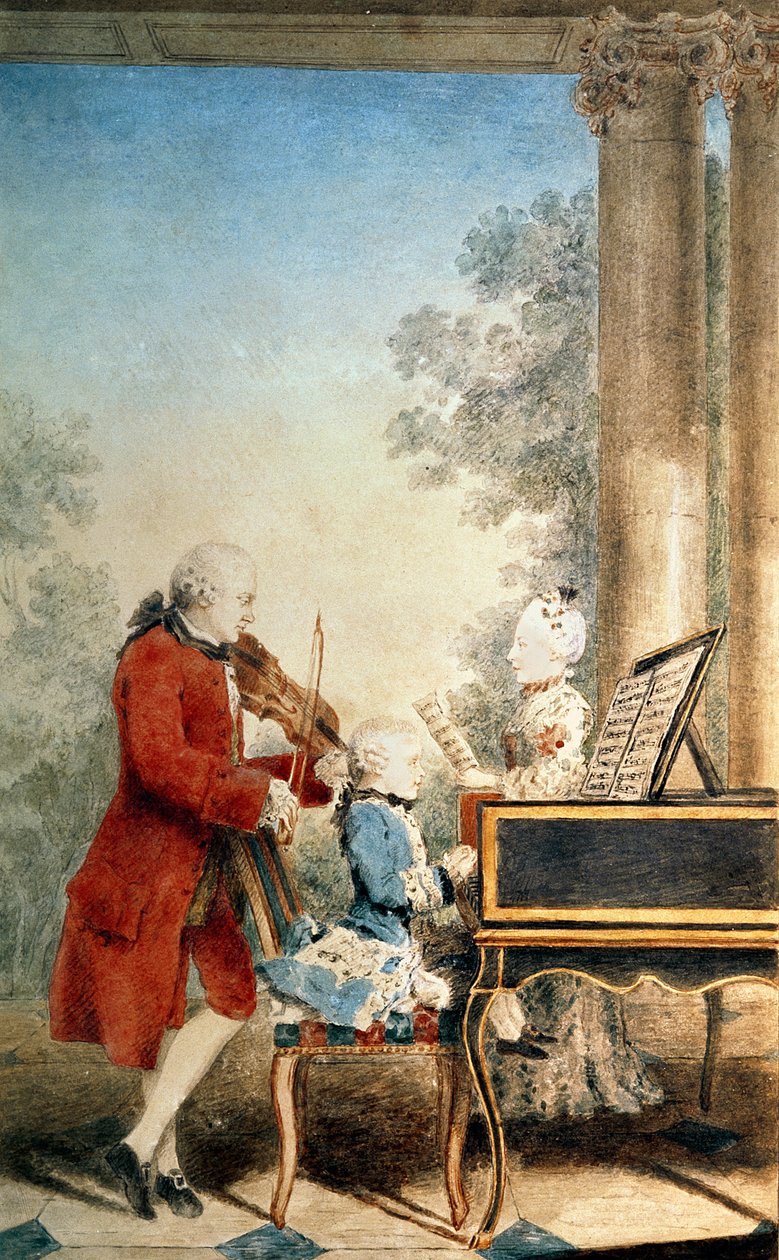 Mozart Playing Piano Playing Piano In The Style Of Mozart Girl In