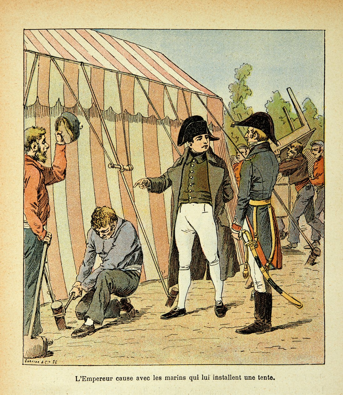 The Emperor Napoleon Talking with the Sailors Who Set Up a Tent for Him