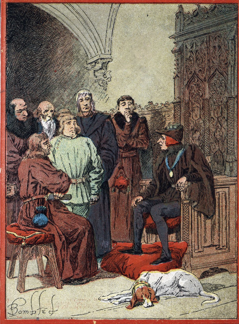 King Louis XII of France (1462-1515) receiving the bourgeois of Paris ...