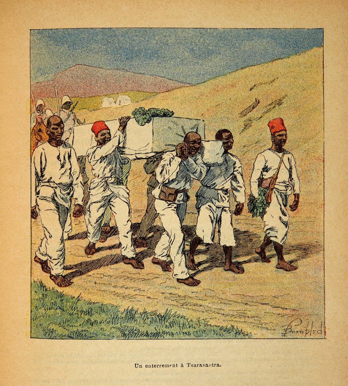 The War in Madagascar: Burial of a Soldier at Tsarasaotra in 1895 ...