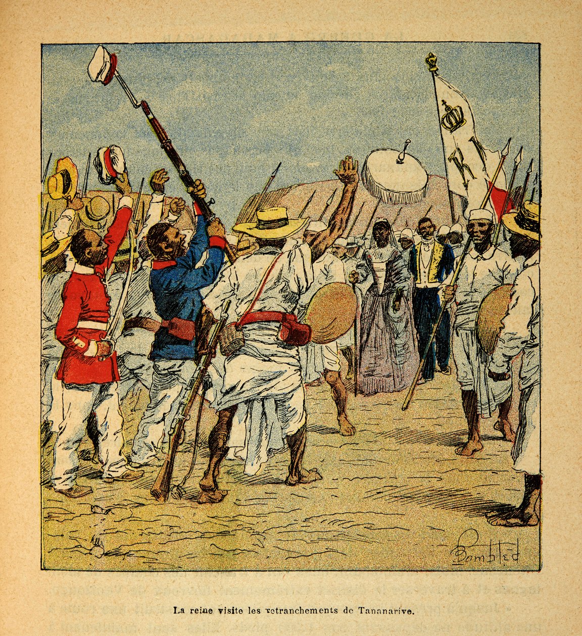 The War in Madagascar: Queen Ranavalona visits the trenches of ...