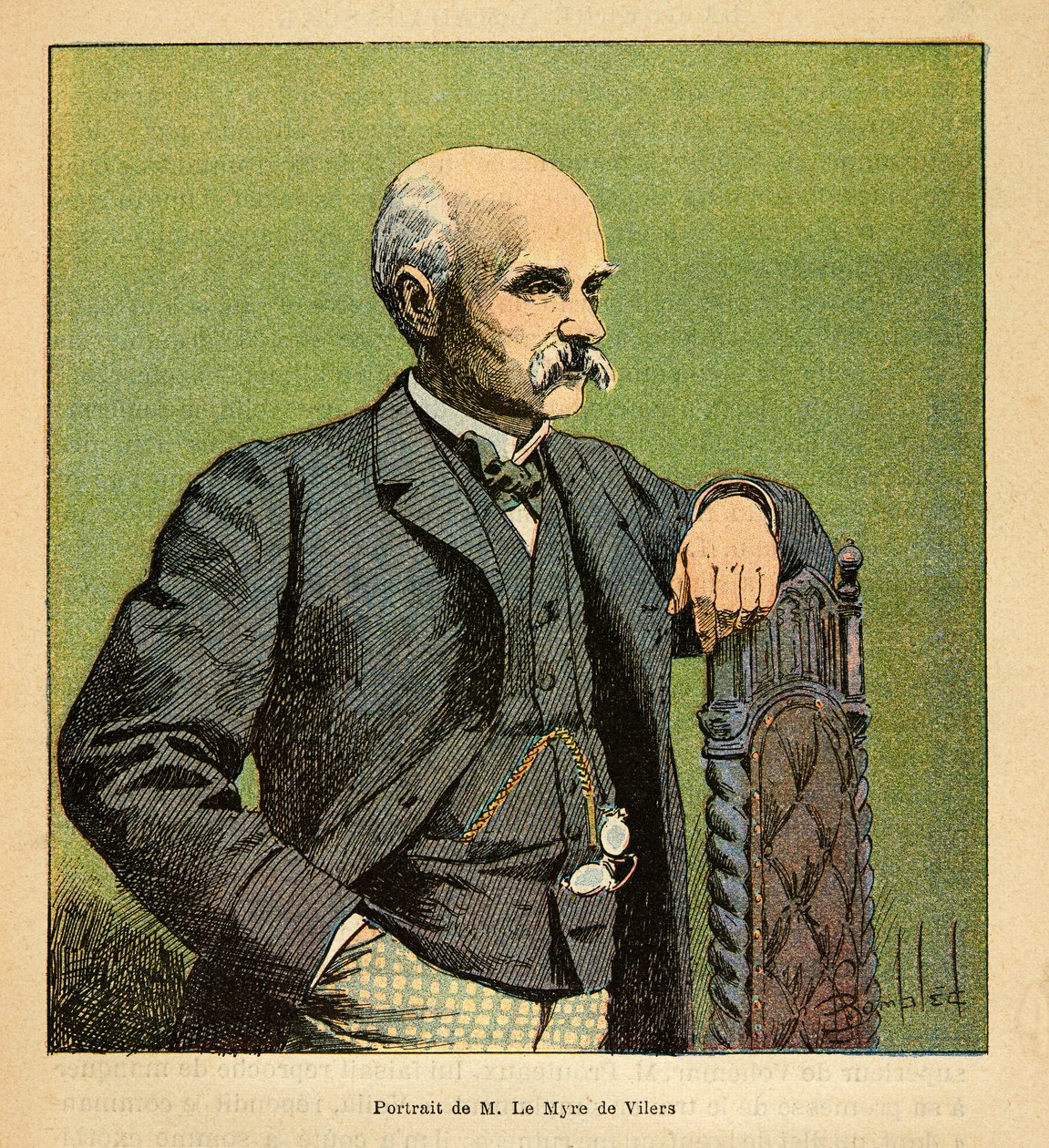 The War in Madagascar: Portrait of M. Le Myre de Vilers, Resident ...