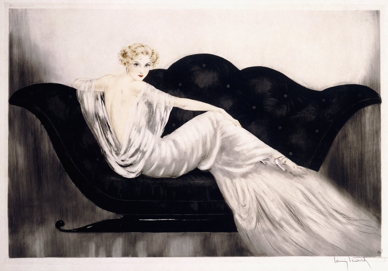 The Sofa by Louis Icart: Highest-quality art reproduction