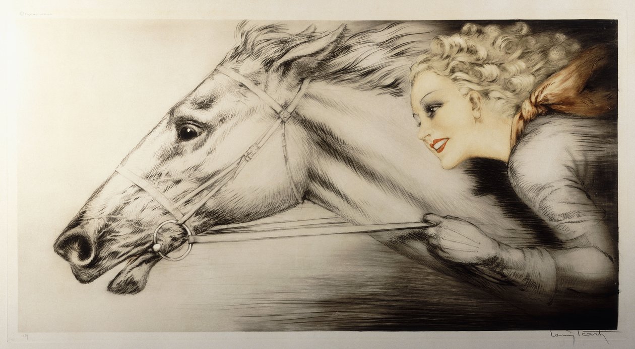 Thoroughbreds by Louis Icart: Premium art reproduction