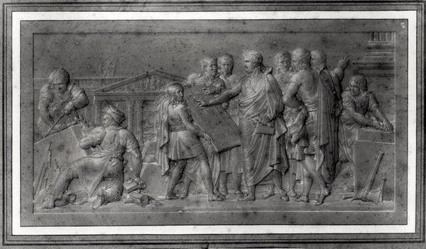 Improvements for Paris, study for a low relief, early 19th century