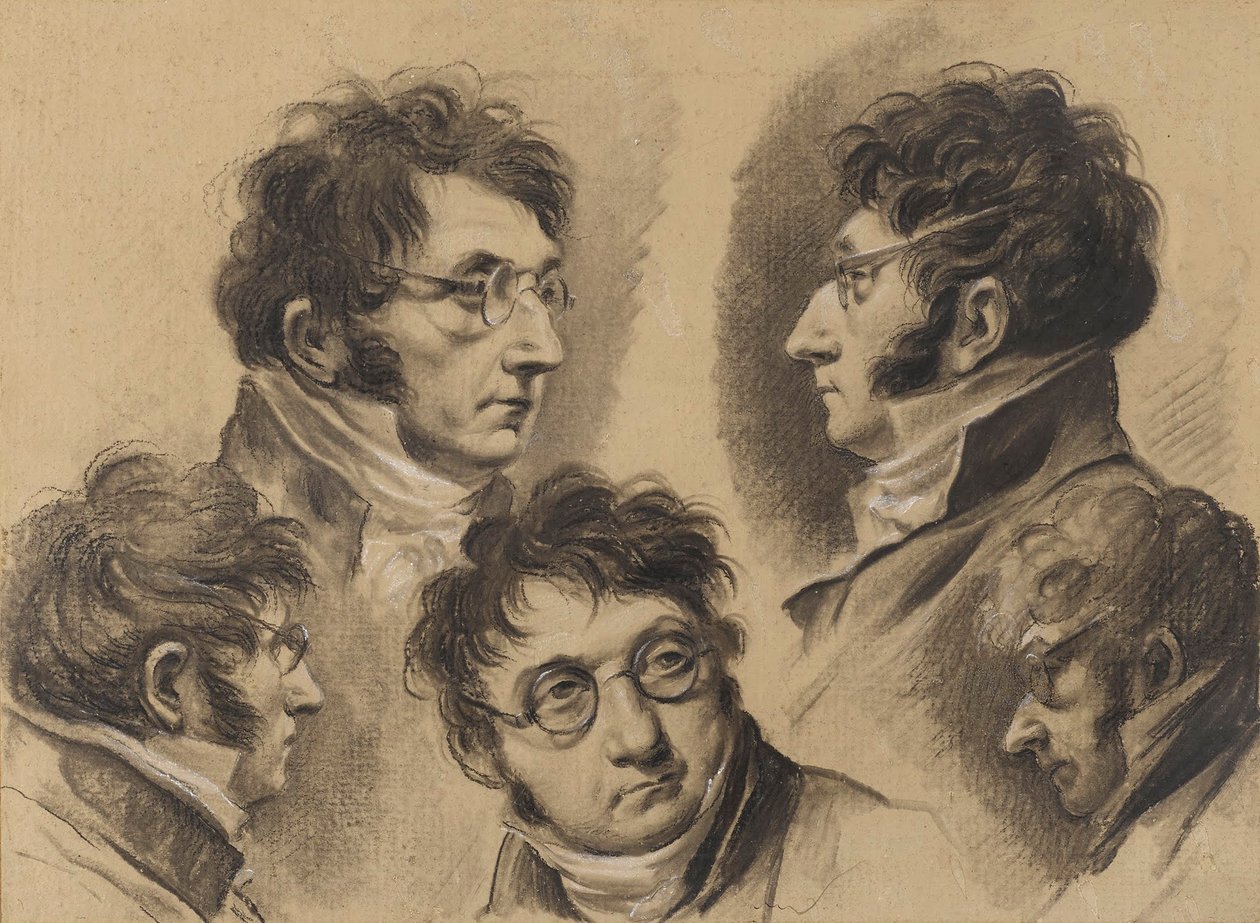 5 Self-Portraits by Louis Leopold Boilly: Fine art print