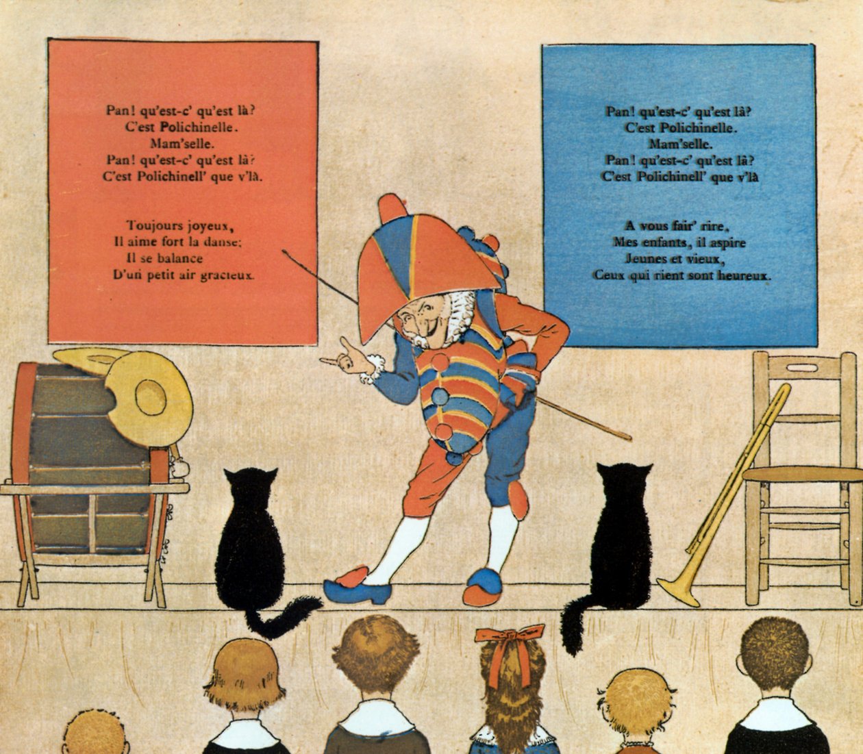 Score and Illustration of Child's Song Punchinello