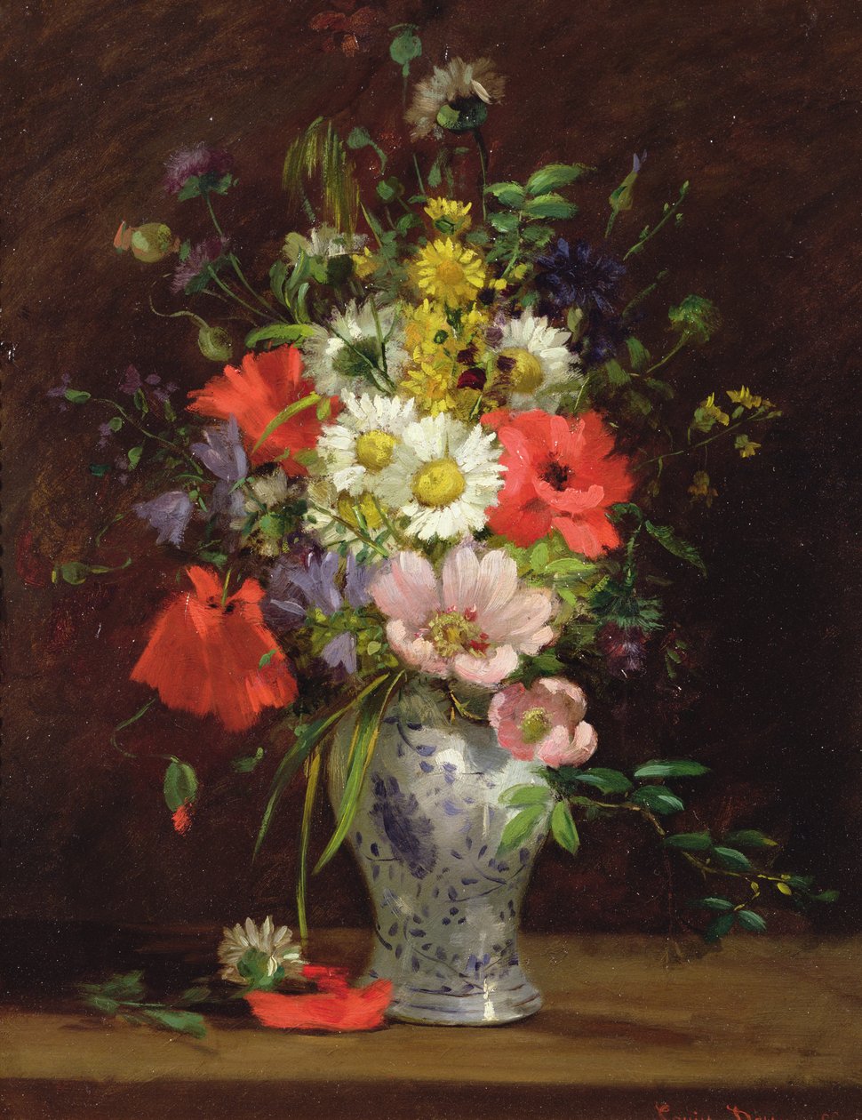 Still Life with Flowers in a Vase by Louise Darru