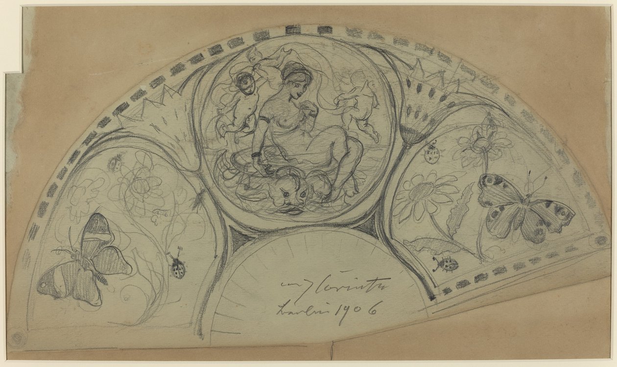 Fan Design [recto], probably 1906 by Lovis Corinth