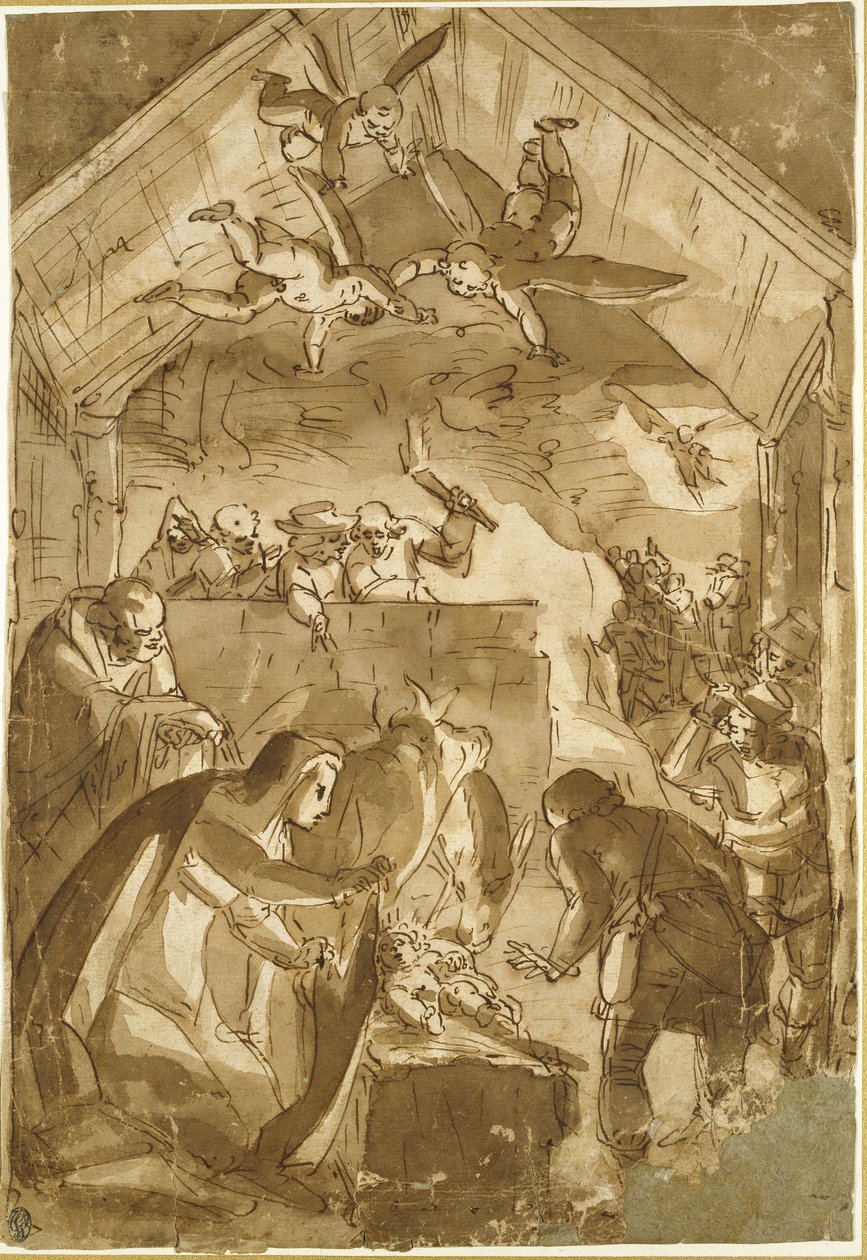 The Nativity by Luca Cambiaso: Buy fine art print