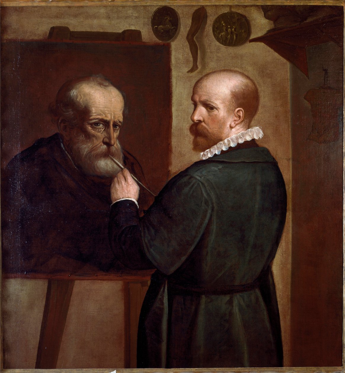 Self-Portrait of the Artist Making the Portrait of His Father