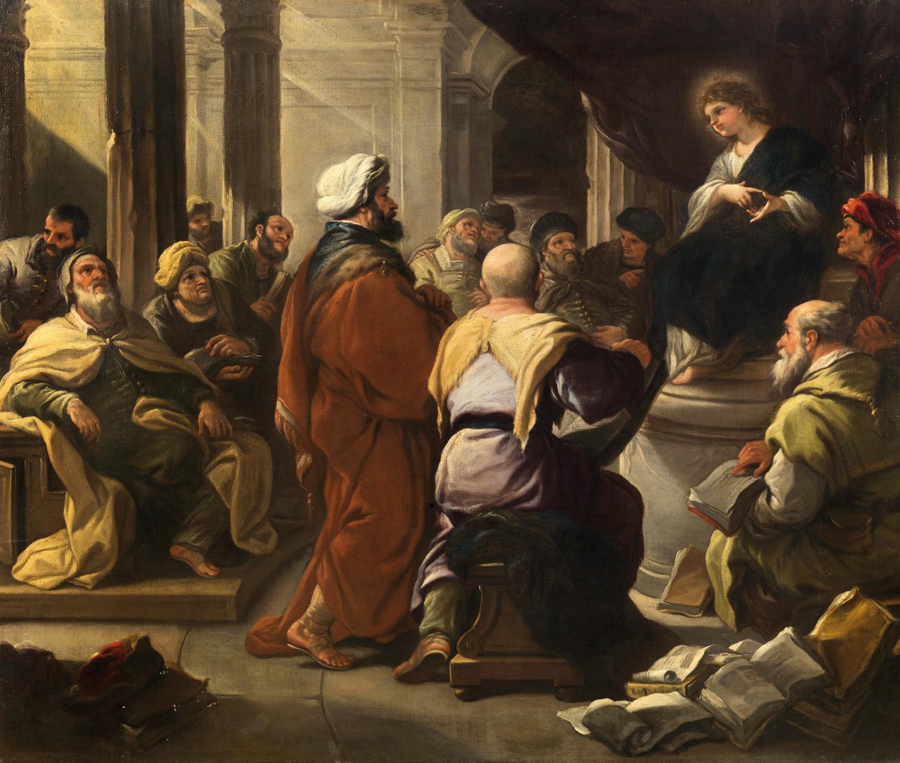 Christ among the Doctors by Luca Giordano: Fine art print