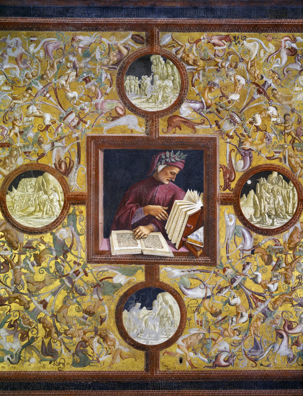 Dante Alighieri, portrait from Illustrious people cycle