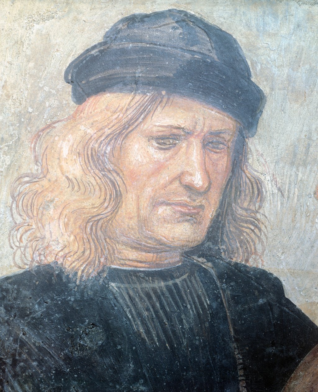 Self-portrait, fresco by Luca Signorelli: Fine art print