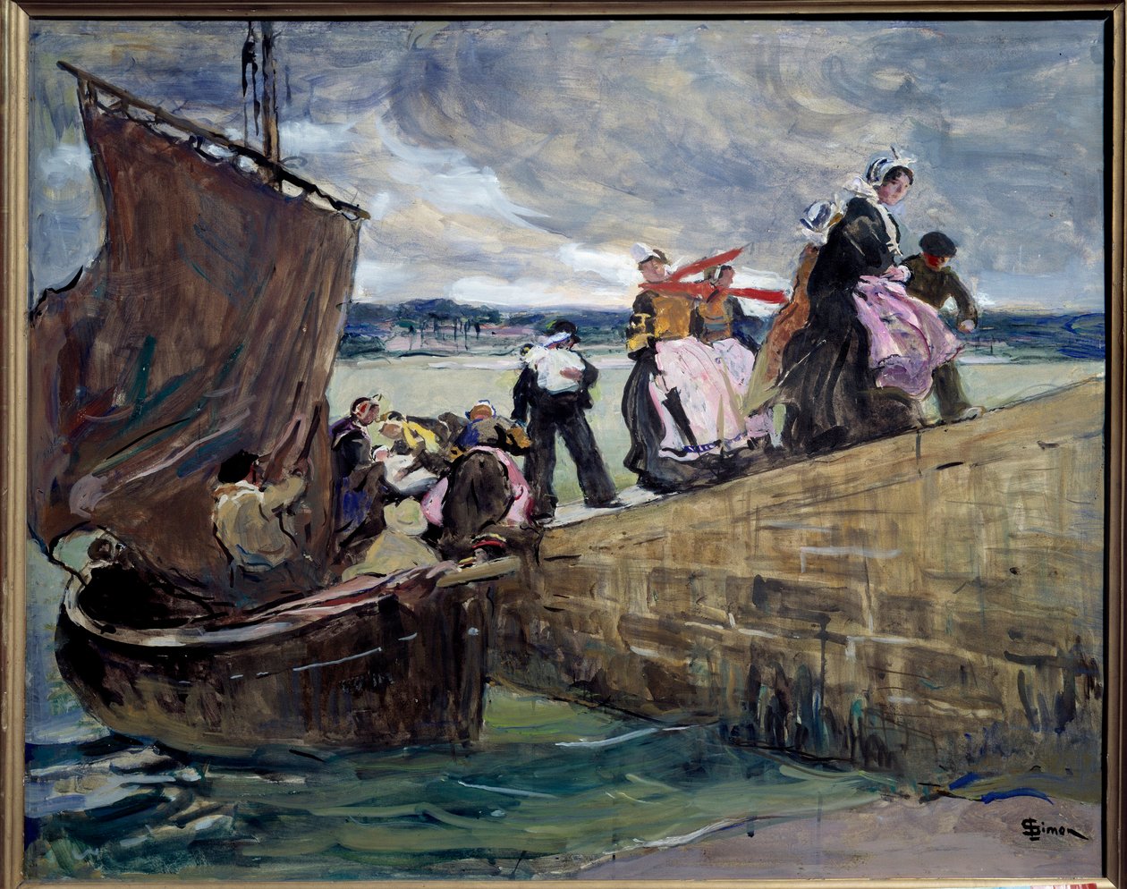 The smuggler at Sainte Marine in Brittany by Lucien Simon