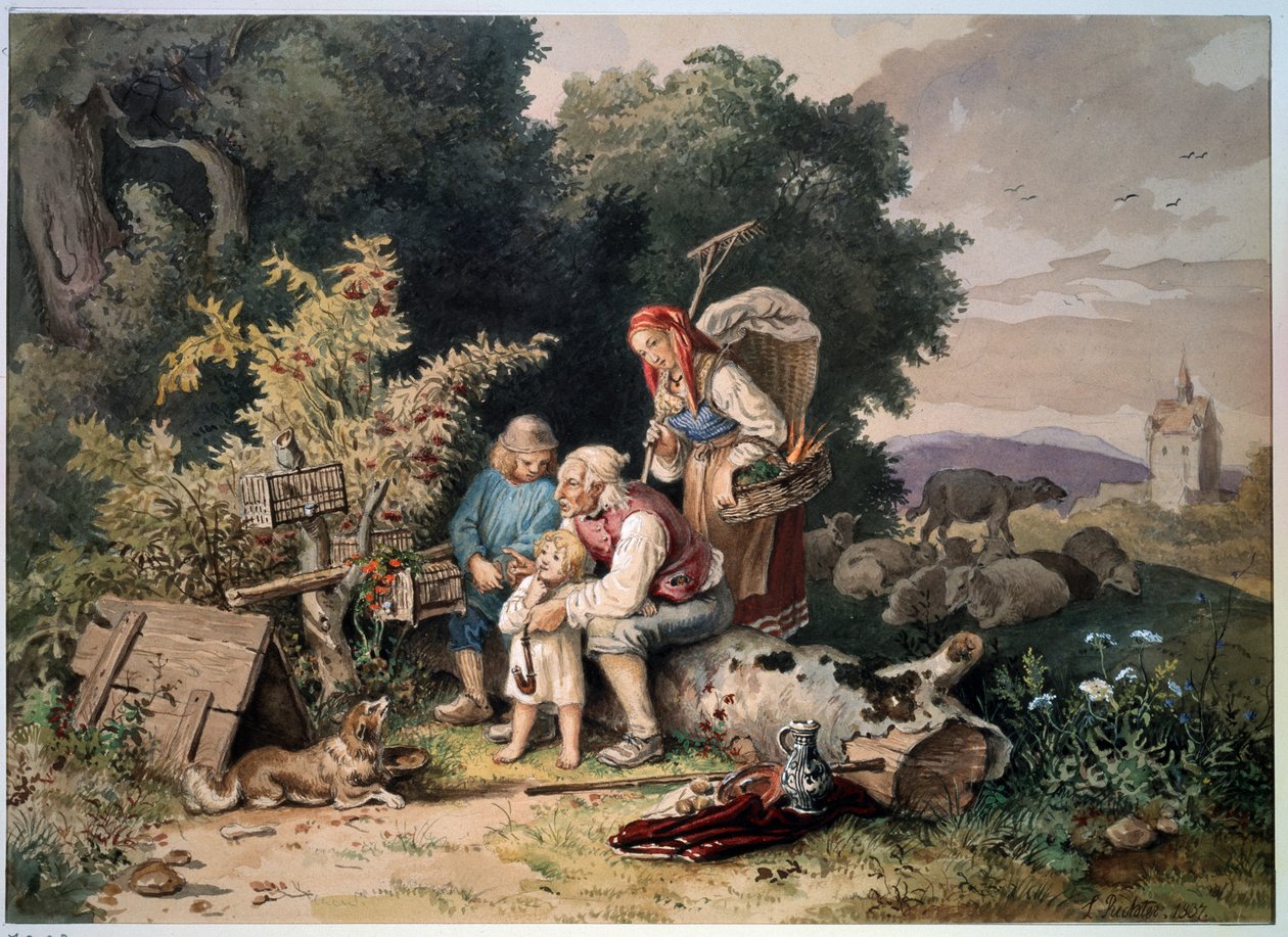 The Shepherd's Family by Ludwig Adrian Richter
