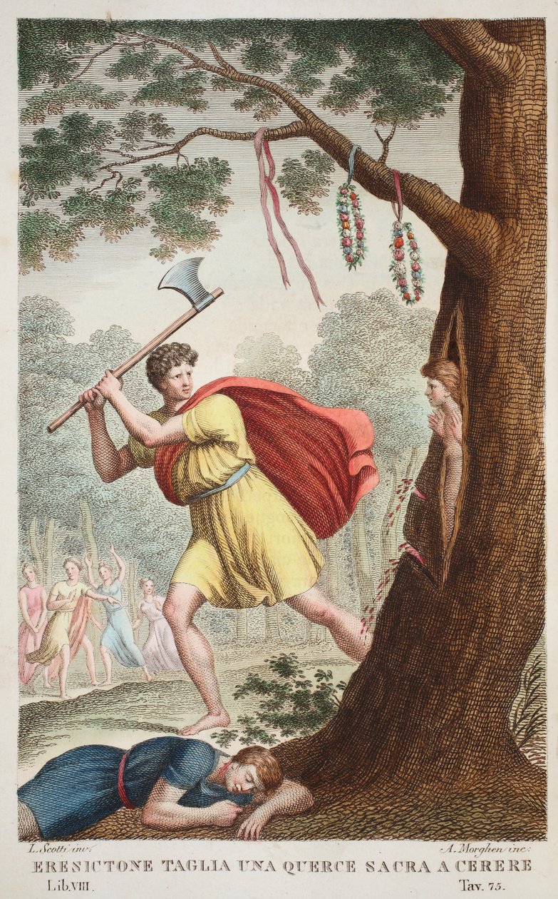 Erysichthon's Pride or Eresictone Taglia una Querce sacra a Cerere ...