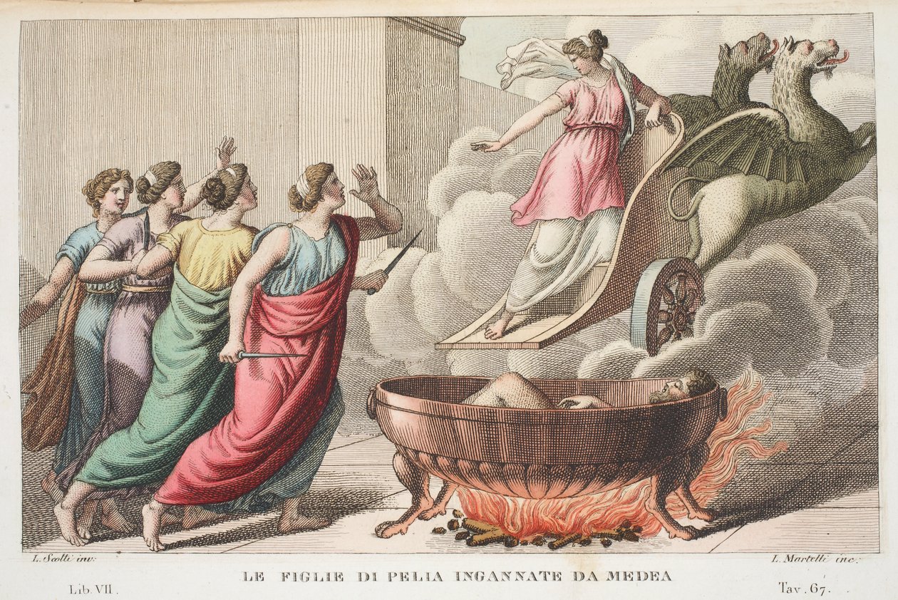 Pelias with his Daughters or Le Figlie di Pelia Ingannate da Medea ...