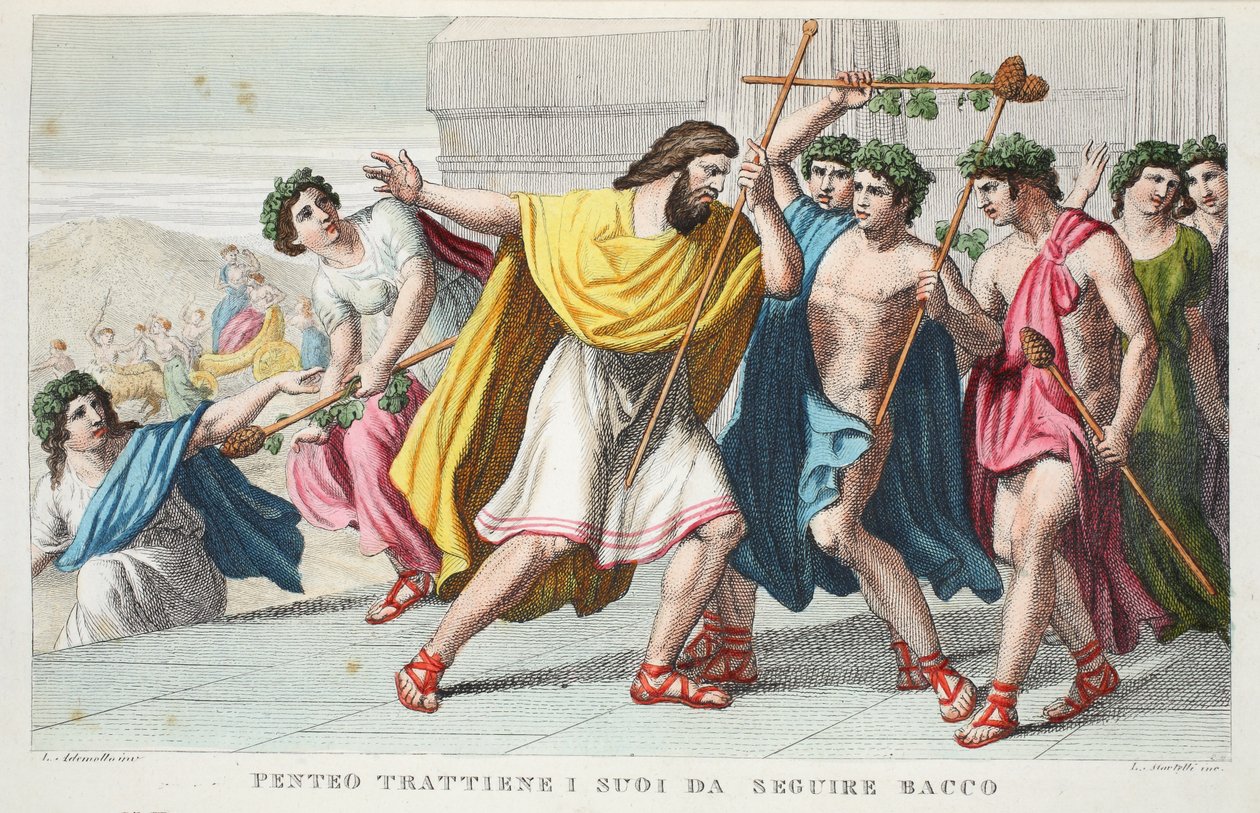 Pentheus Persecutes Bacchus' Disciples by Luigi Ademollo