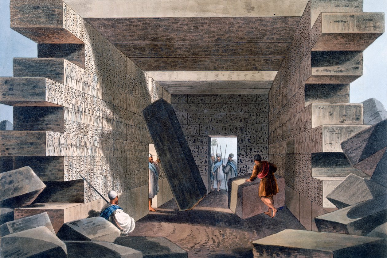 Interior of the Temple of Jupiter Ammon, near Alexandria, plate 71 from ...