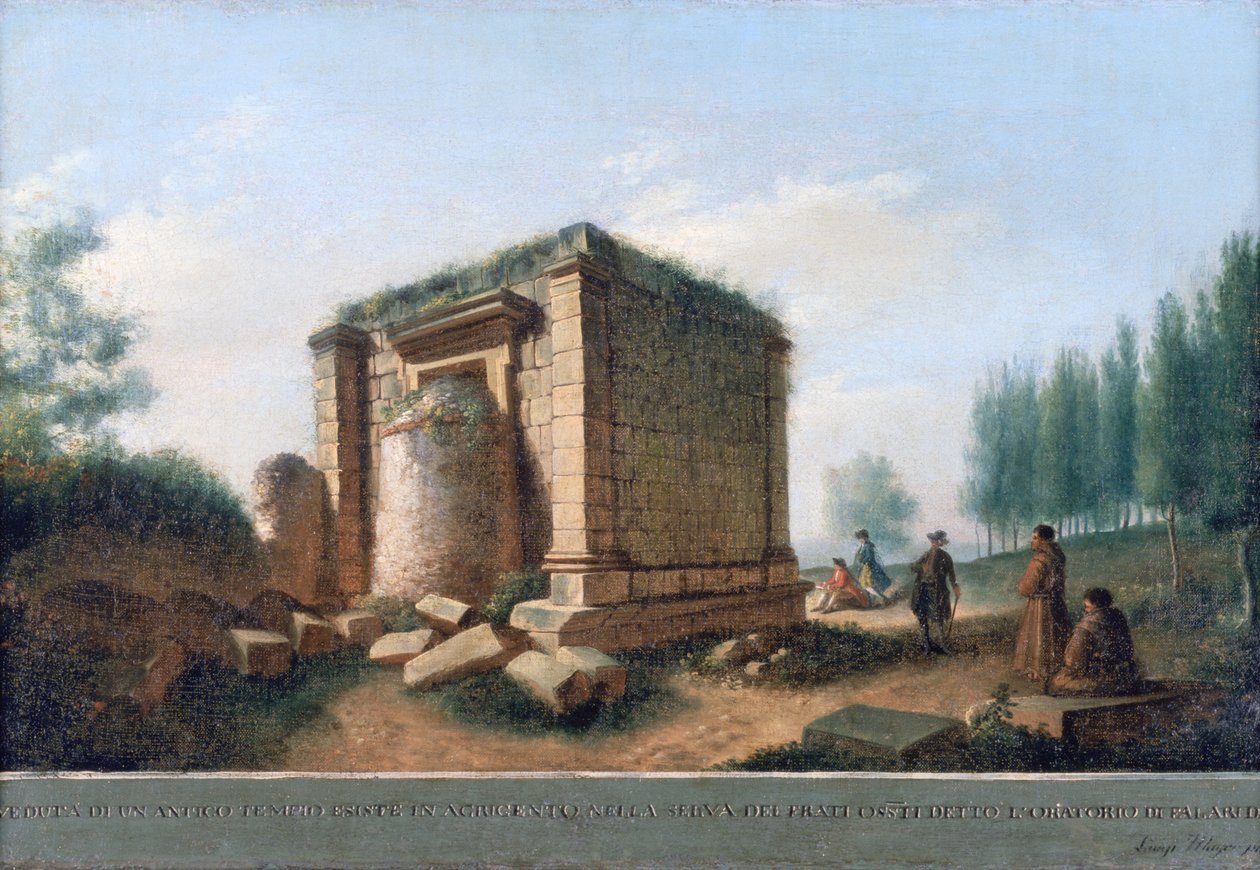 View of an Ancient Temple at Agrigentum by Luigi Mayer