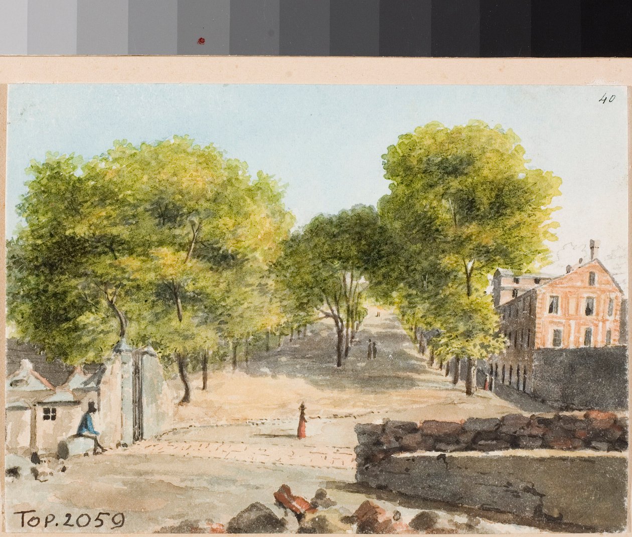 View of the montee of Cappuccini in Genoa by Luigi Garibbo