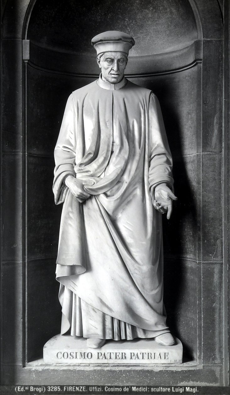Statue of Cosimo de' Medici by Luigi Magi: Fine art print