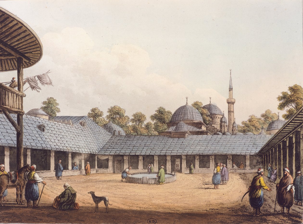 Borgas Caravanserai by Luigi Mayer: Premium art reproduction