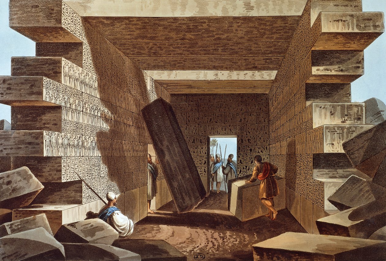 Interior of Temple of Jupiter Ammon in Libya by Luigi Mayer