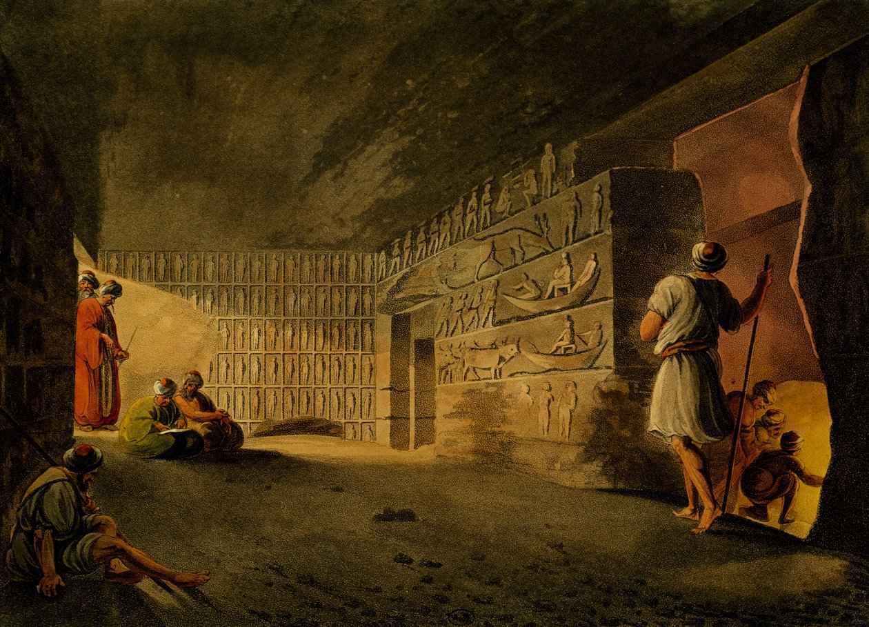 Underground Chamber of Pyramid of Giza, from Views in Egypt, Palestine ...