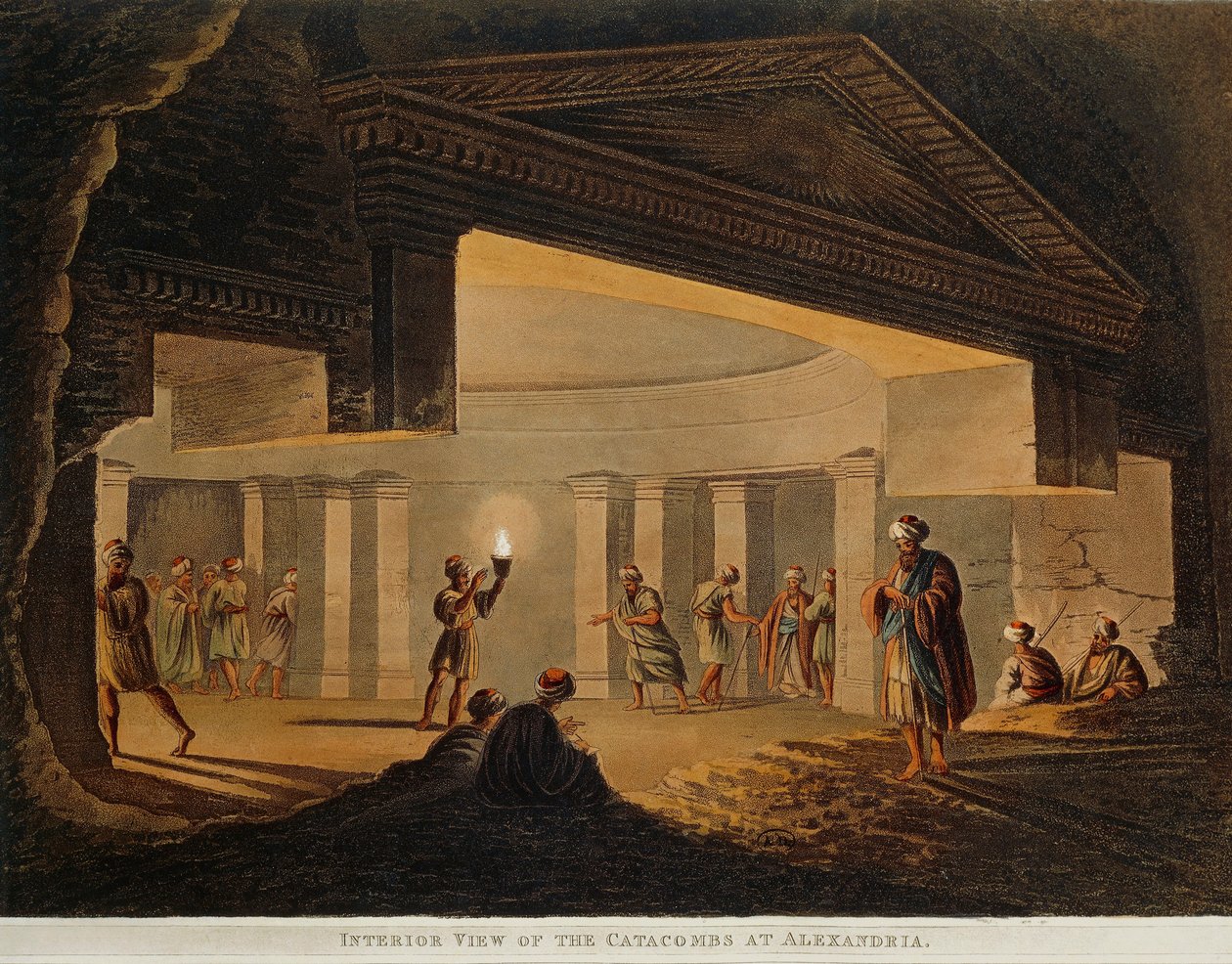 View of the Catacombs at Alexandria from Views in Egypt by Luigi Mayer ...