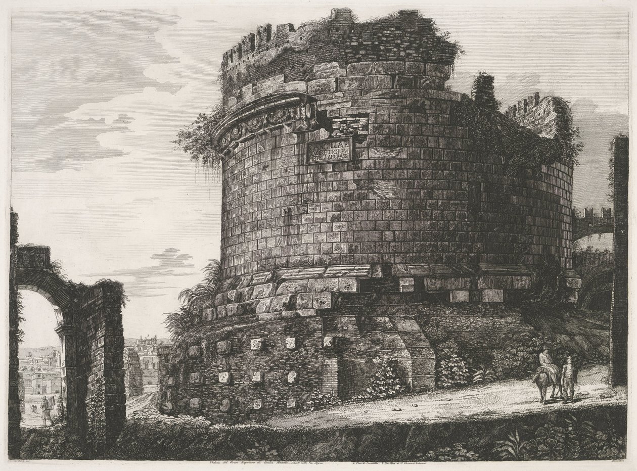 Tomb of Caecilia Metella in Rome by Luigi Rossini