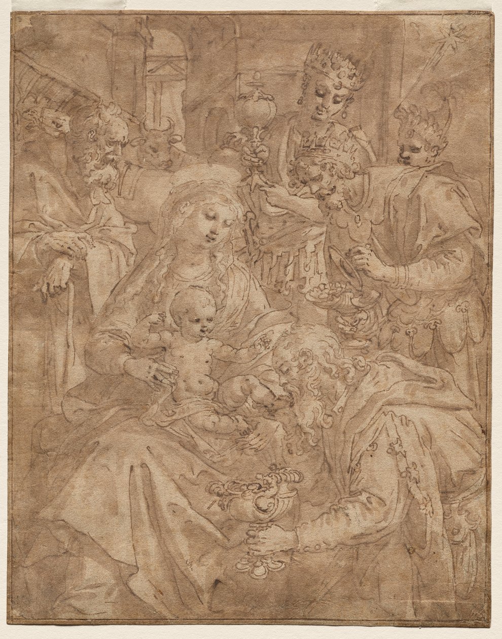 Adoration of the Magi by Maarten de Vos: Fine art print