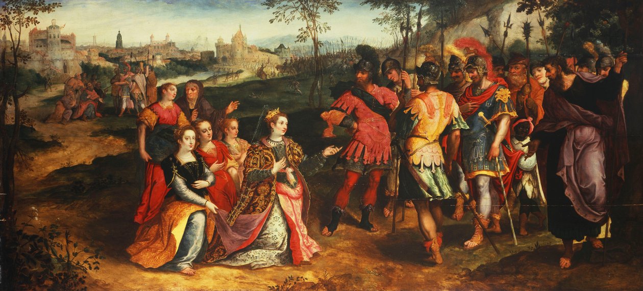 Coriolanus and Volumnia by Maarten de Vos: Fine art print