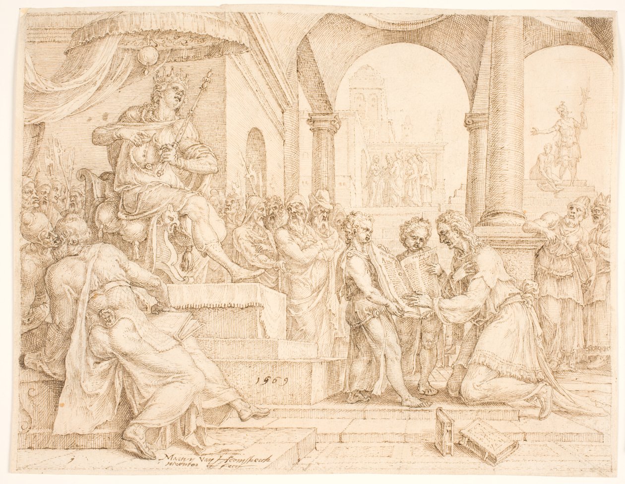 The State Scribe Shaphan Reads the Book of the Law to King Josiah, Who ...