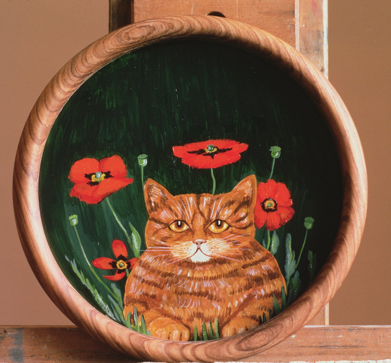 Cat and Poppies by Maggie Rowe: Buy fine art print