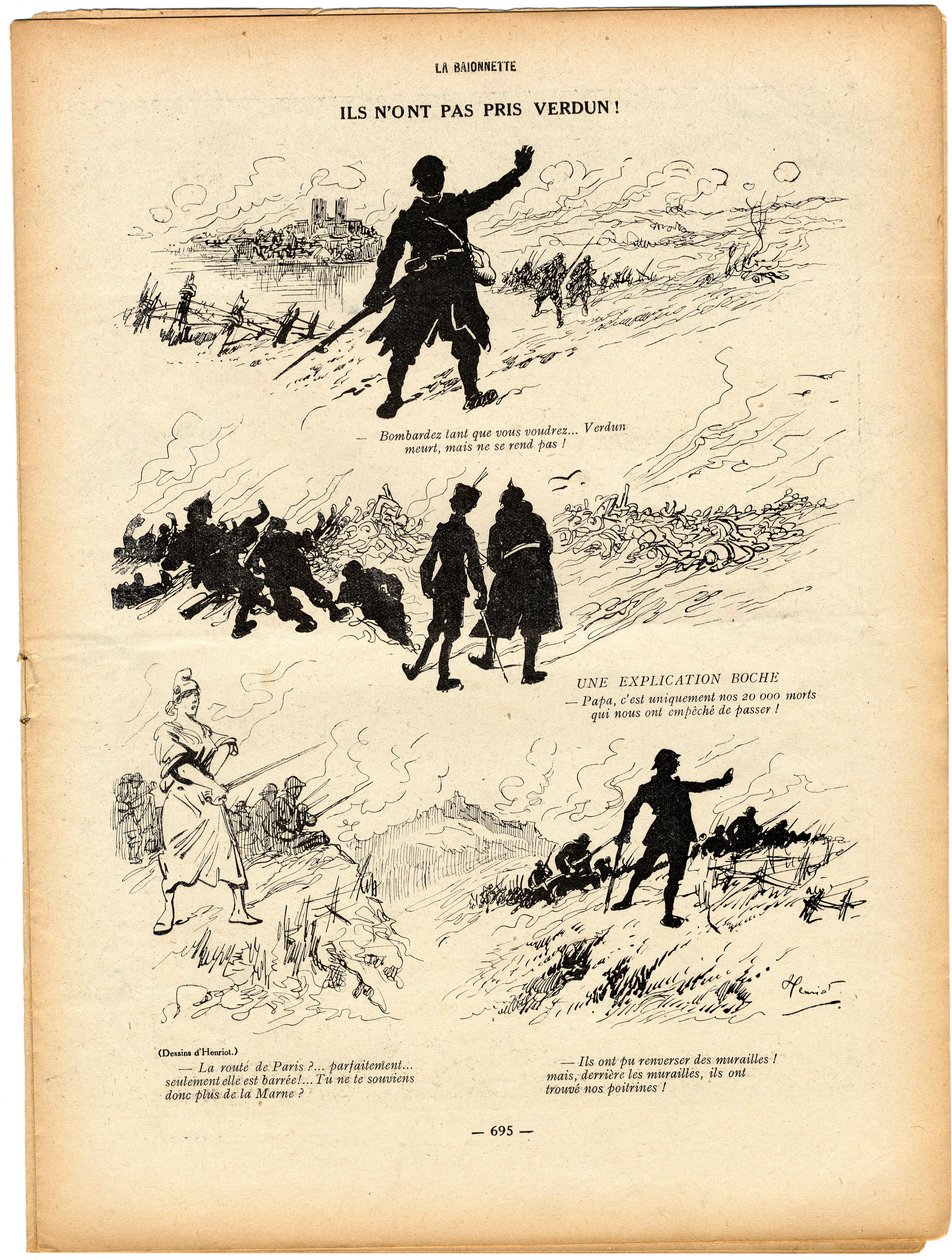 La Baionnette, Satirical in B & W by Henri Maigrot