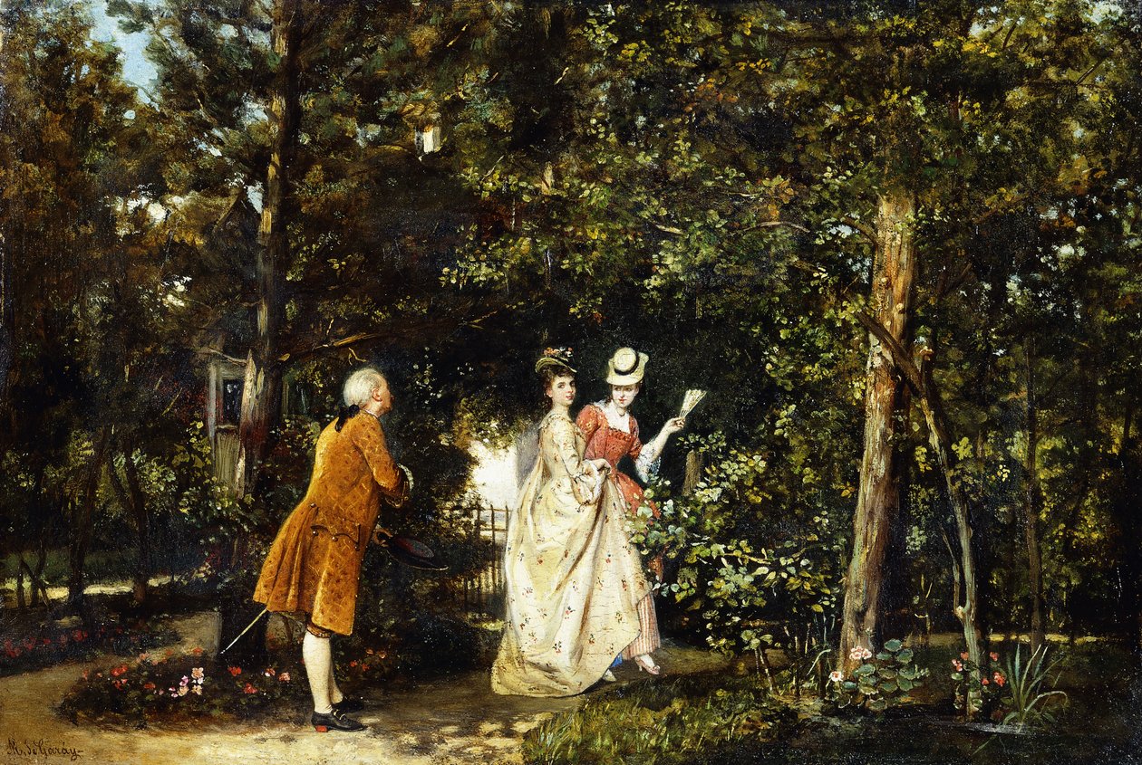 The Promenade by Manuel Garay y Arevalo: Fine art print