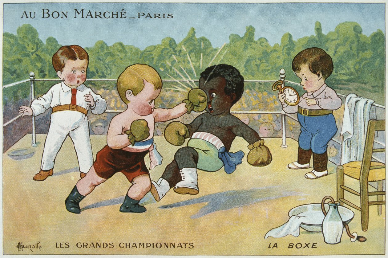 Promotional card for the Department store, Au Bon Marché, advertising ...