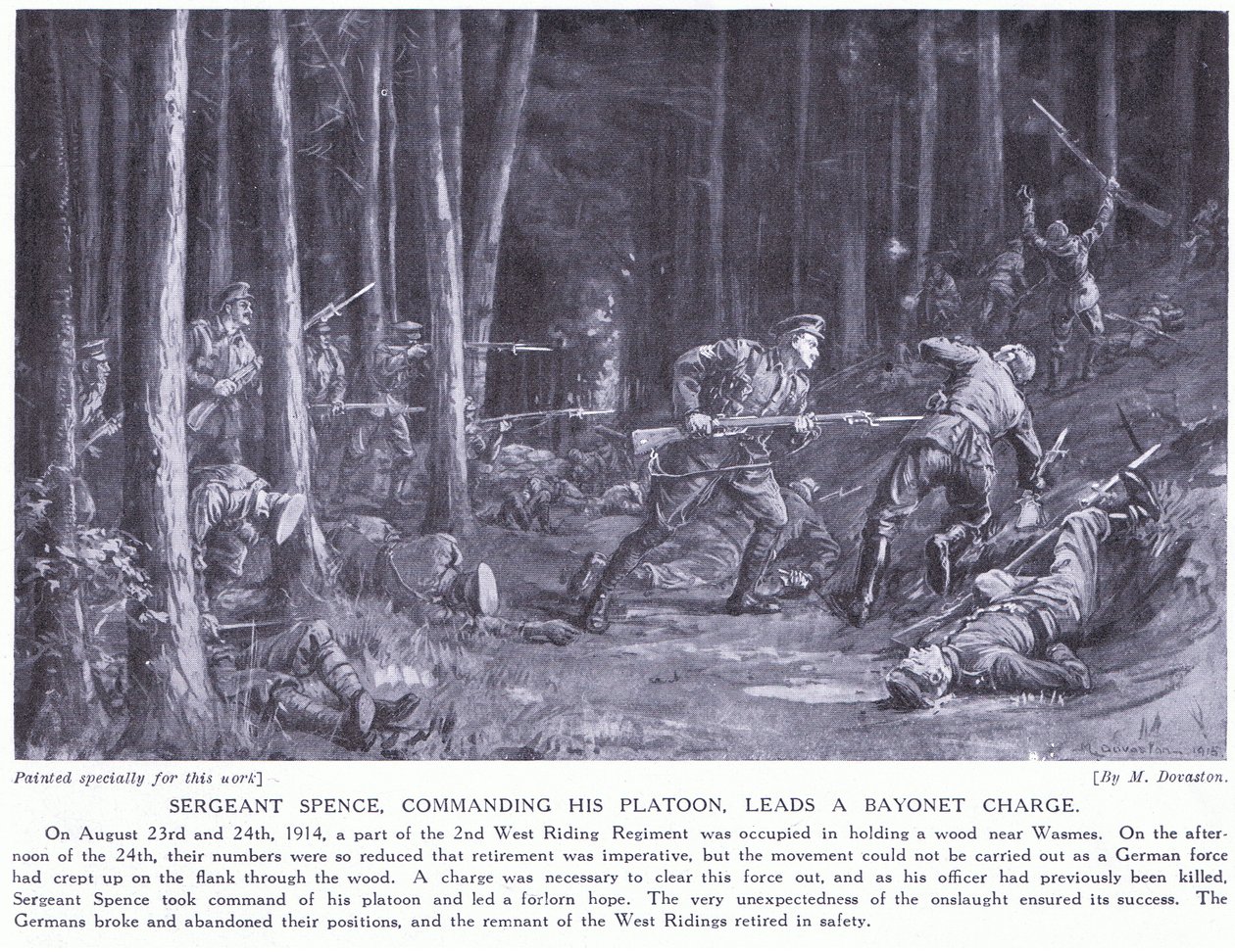 Sergeant Spence won a DCM for leading his platoon in a bayonet charge ...