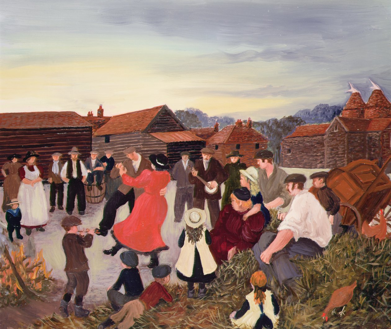 Hop Pickers Dance by Margaret Loxton: Buy fine art print