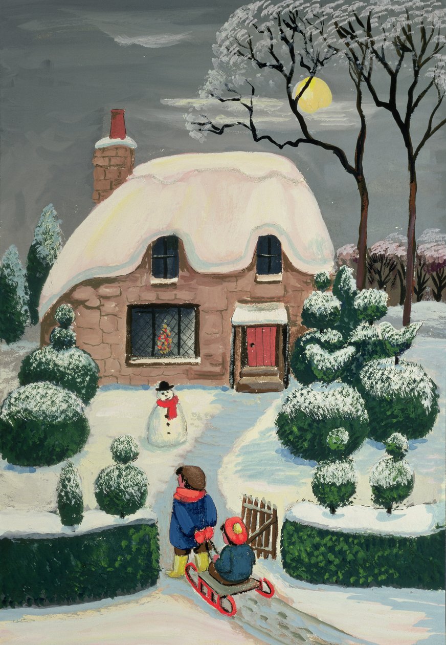 Tobogganing by Margaret Loxton: Buy fine art print