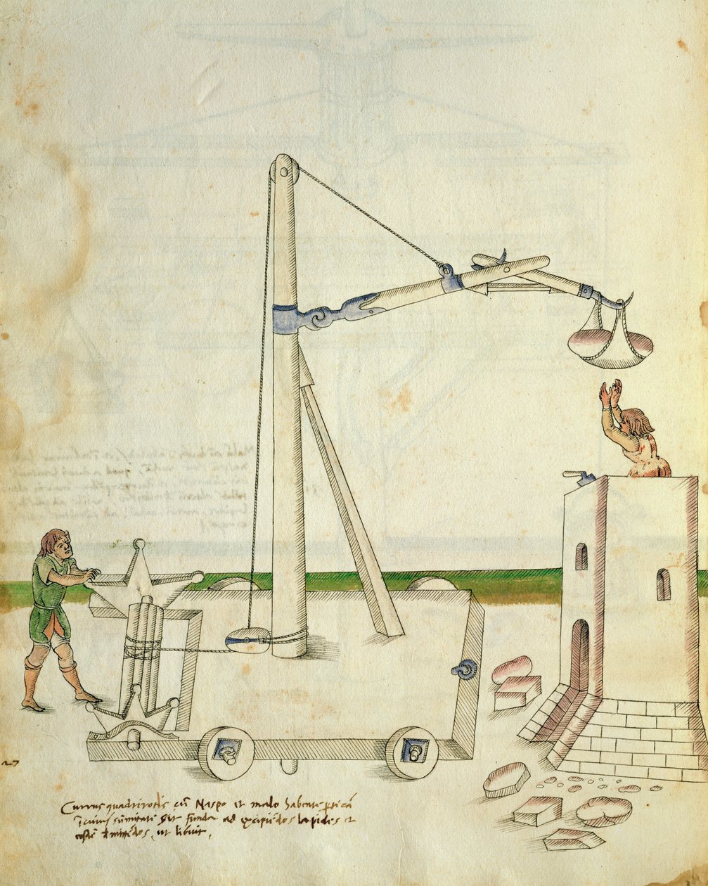 Design for a Crane for Use in Construction of a Tower, Illustration ...