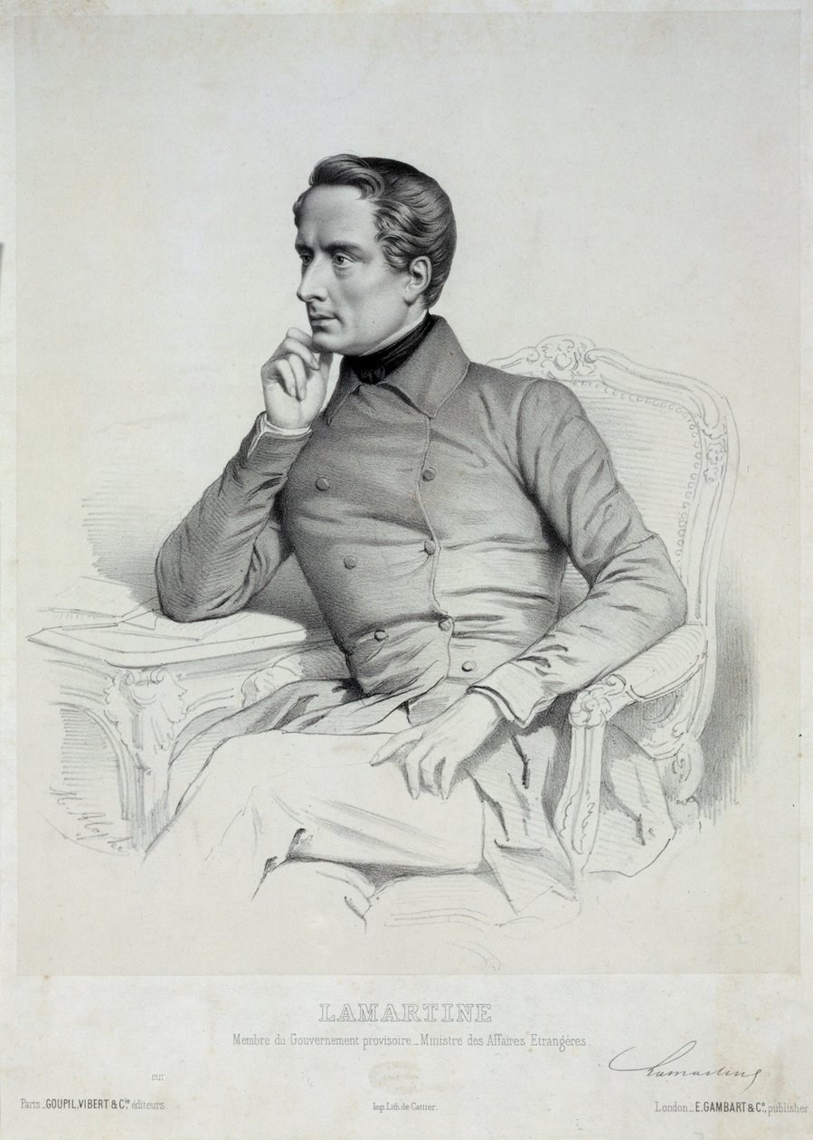 Portrait of Alphonse de Lamartine, 1790-1869