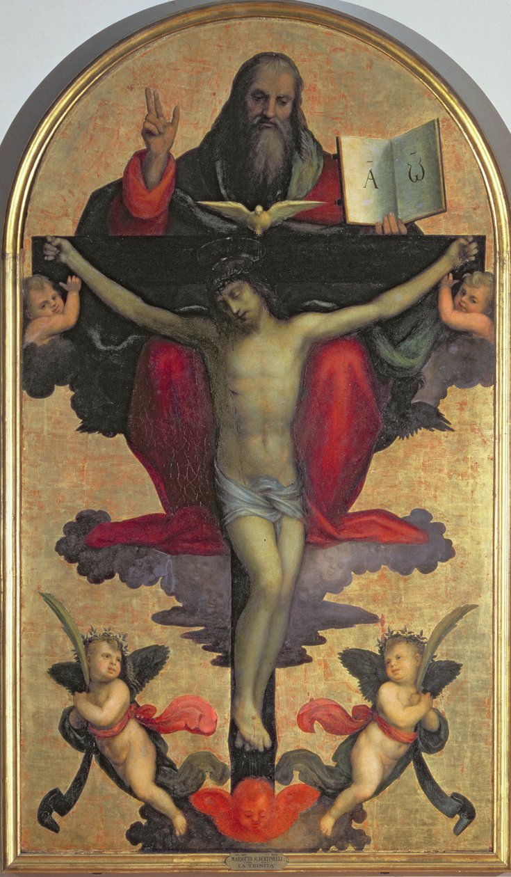 The Holy Trinity by Mariotto Albertinelli: Fine art print