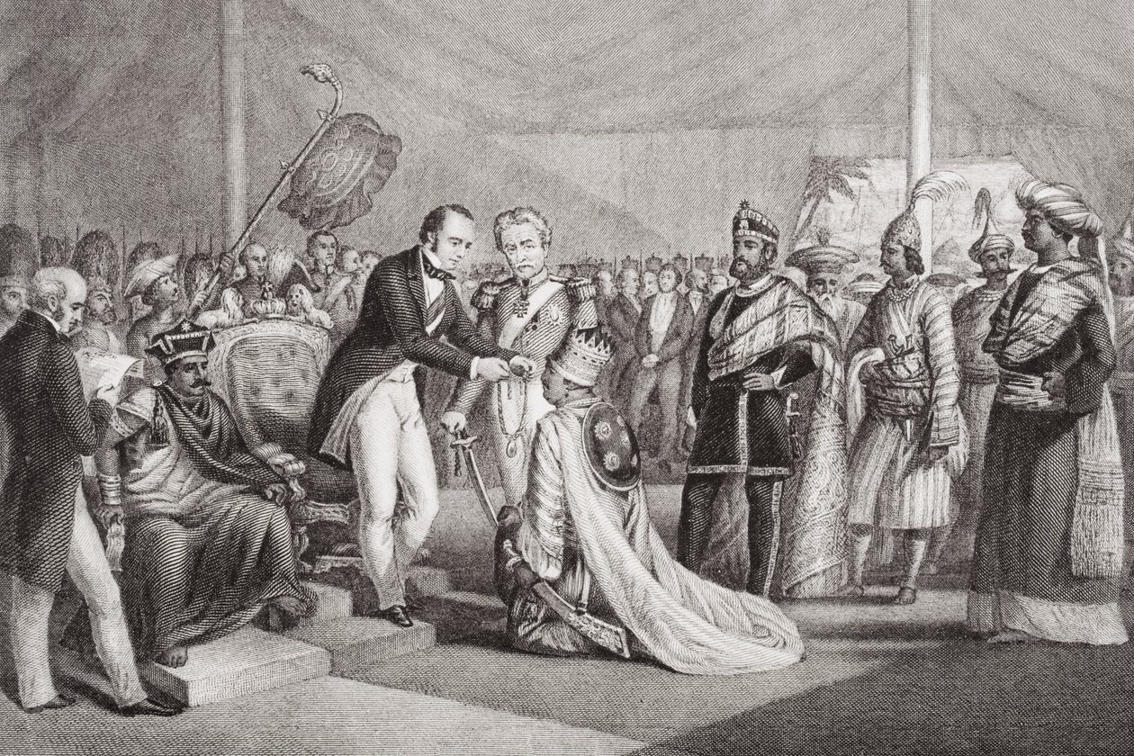 Grand Durbar at Cawnpore after the Suppression of the Sepoy Revolt ...
