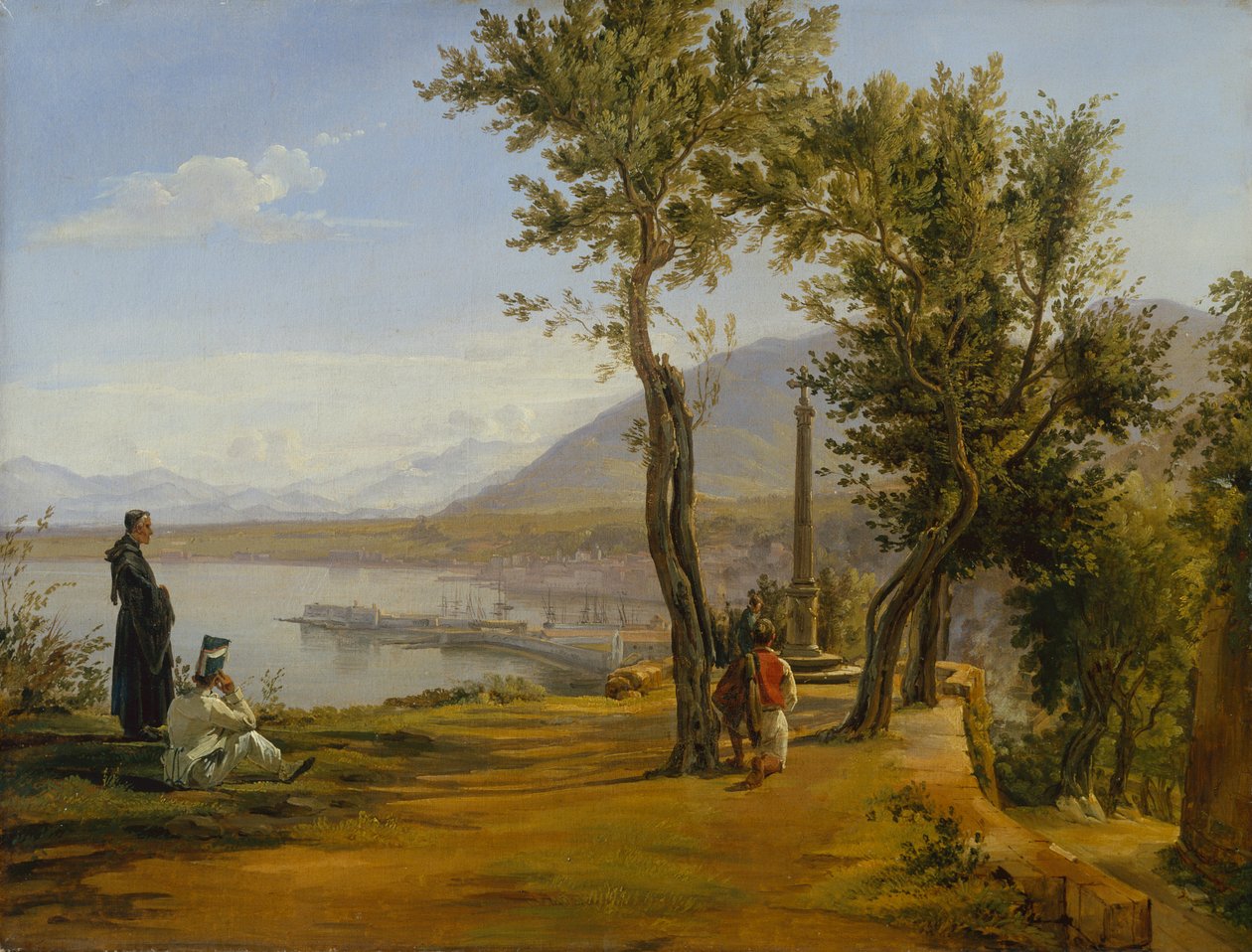 Figures at a Shrine, A Port Beyond by Martinus Rorbye
