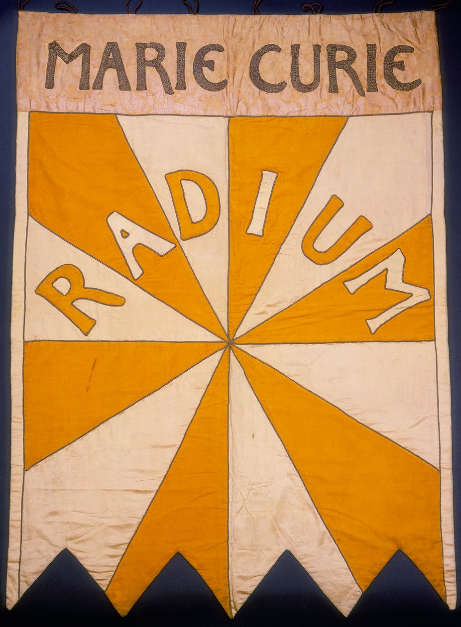 Marie Curie, Radium, Banner, 1908 by Mary Lowndes