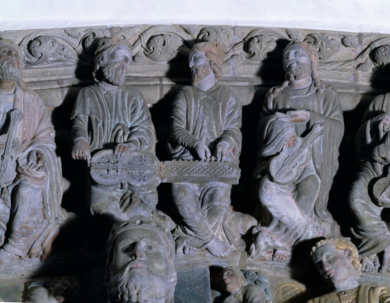 Portico de la Gloria Depicting Musicians (detail)