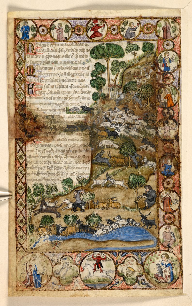 Geometric full-page borders of rhomboids, roundels, and quatrefoils ...